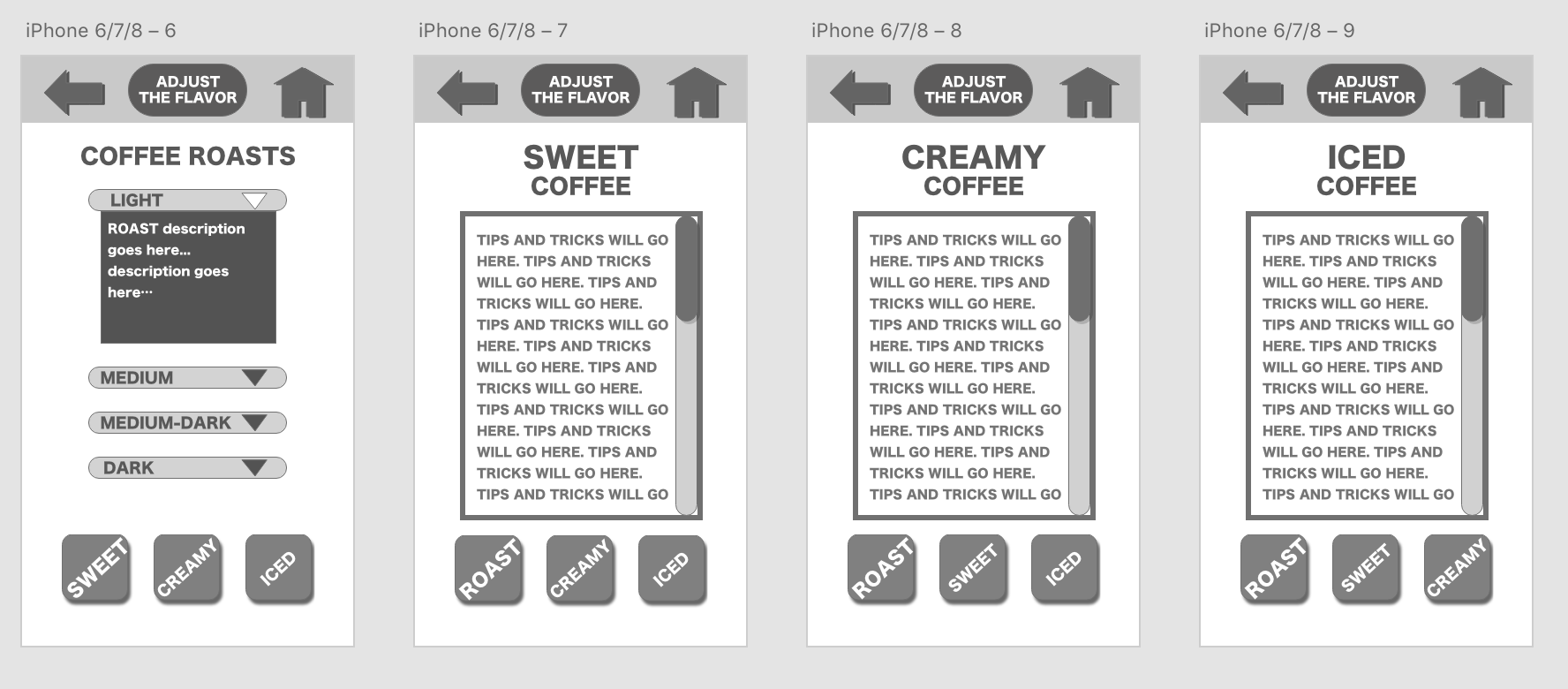Café My Way UX/UI - Meghan Johns